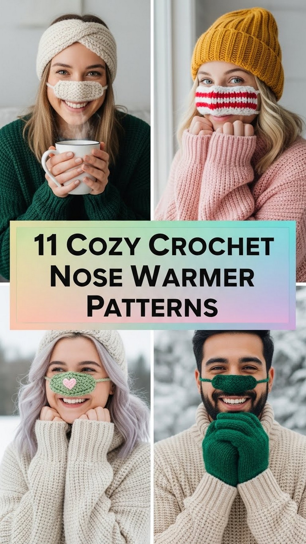 11 Cozy Crochet Nose Warmer Patterns - Cloudy Yarn