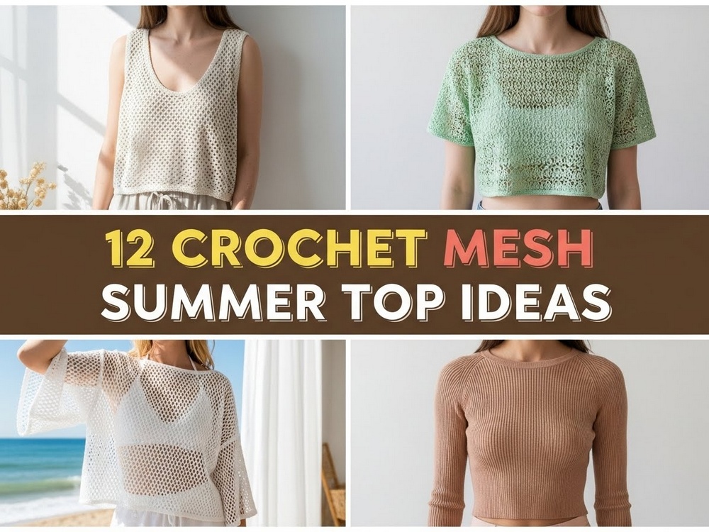 12 Crochet Mesh Summer Top Ideas - Cloudy Yarn