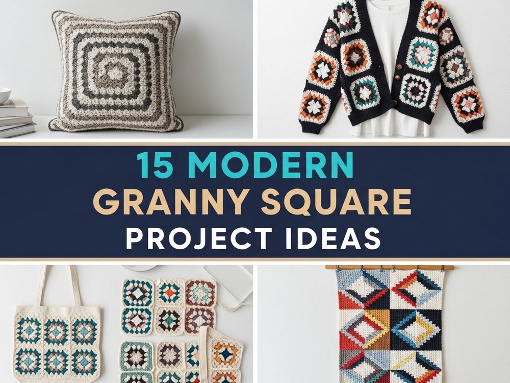15 Modern Granny Square Project Ideas - Cloudy Yarn