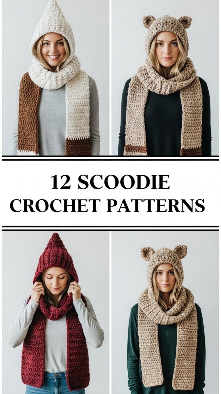 12 Scoodie Crochet Patterns - Cloudy Yarn