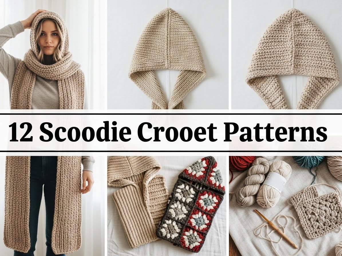 12 Scoodie Crochet Patterns - Cloudy Yarn