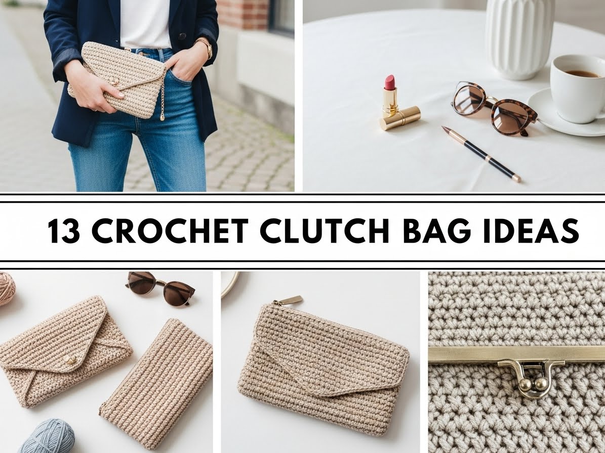 13 Crochet Clutch Bag Ideas - Cloudy Yarn